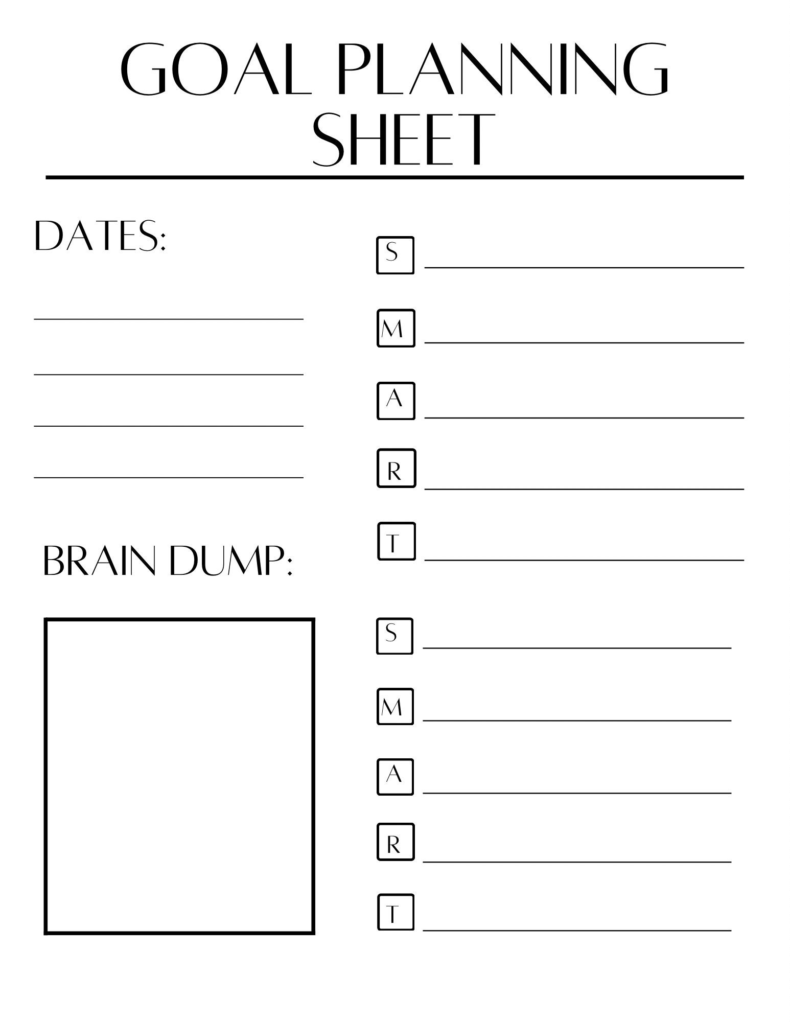 SMART Goals Planning Bundle - Etsy