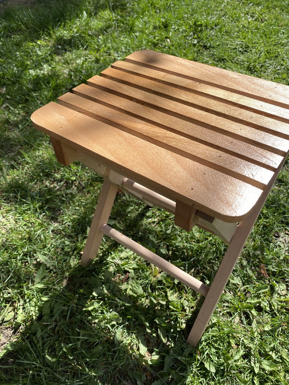 Folding Stool, Natural Stool, Wooden Stool, Balcony Stool, Picnic Stool ...