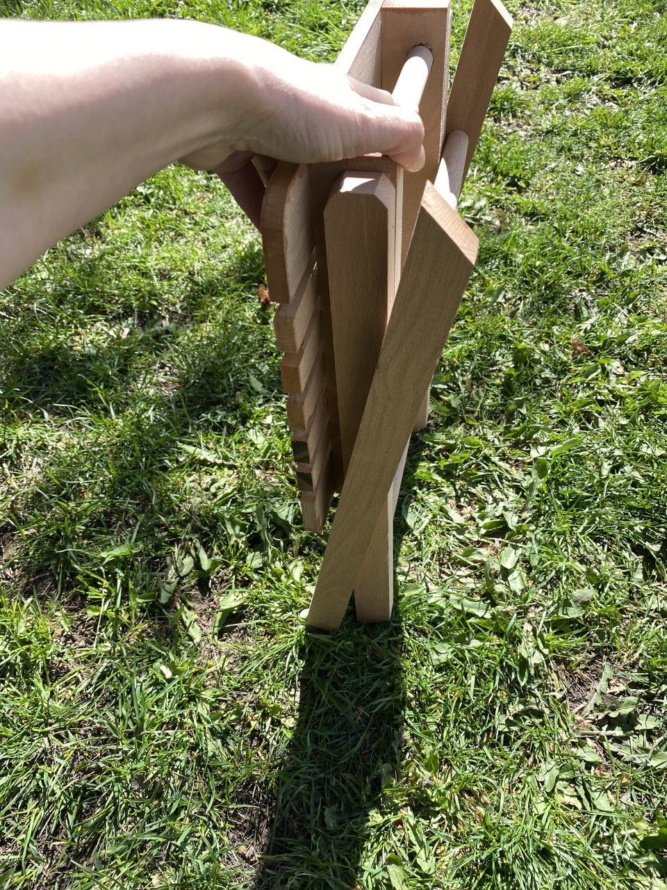 Folding Stool, Natural Stool, Wooden Stool, Balcony Stool, Picnic Stool ...