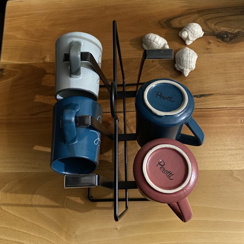 Countertop Coffee Mug Rack Standing, Handmade Home Decor Tea Cup Holder ...