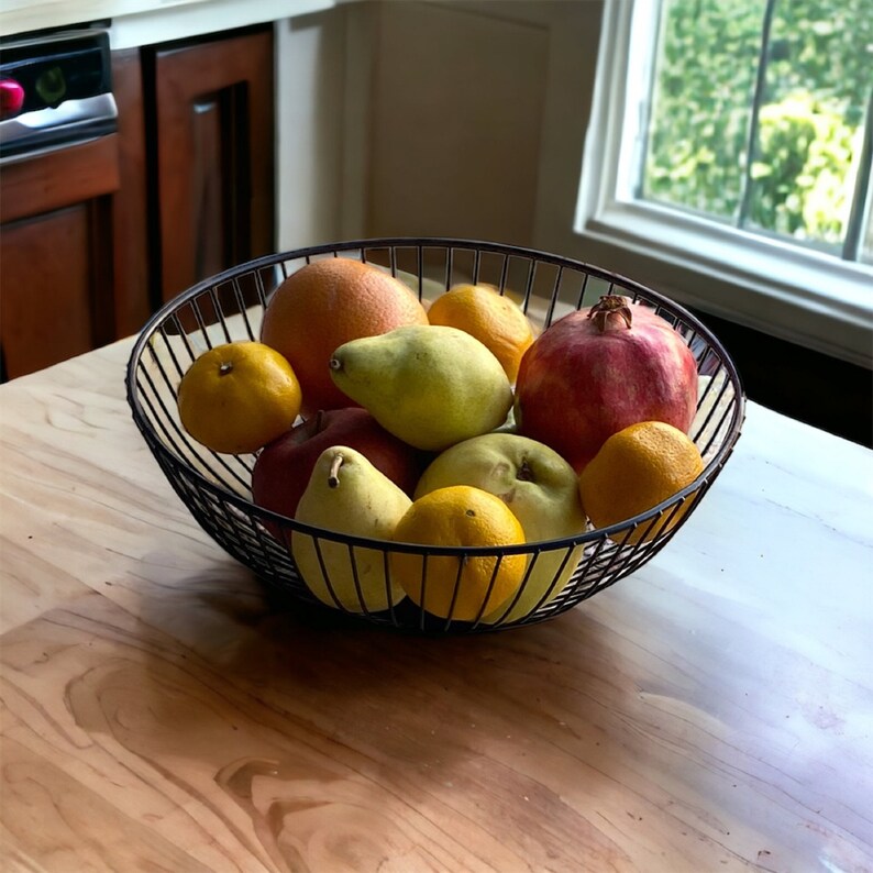 Fruit Bowl for Kitchen Counter Modern Metal Wire Vegetable Basket for ...