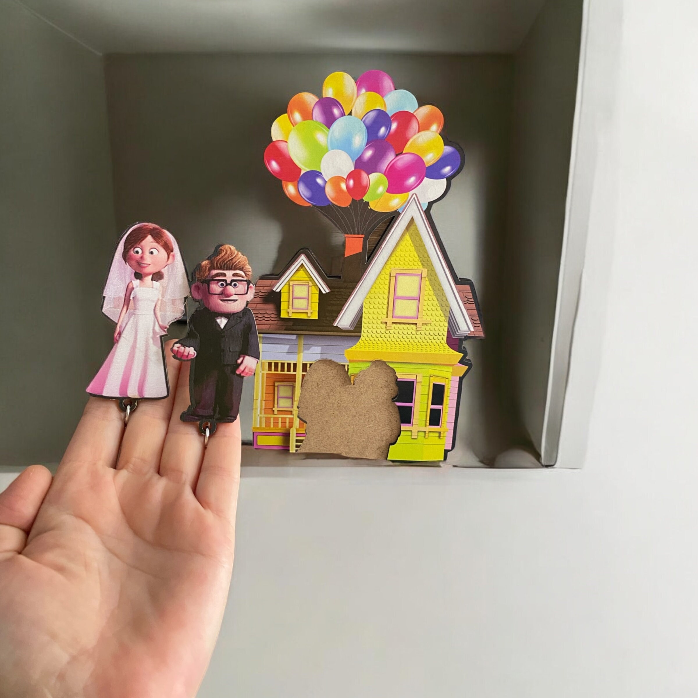 UP Cartoon Keychain, Ellie and Carl Keychain, Keychain Strap, High ...