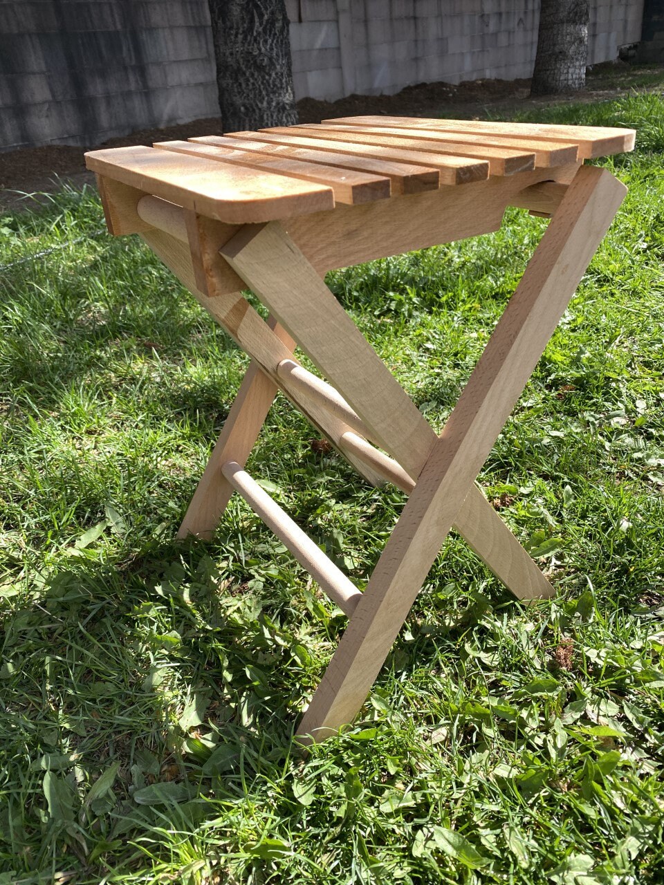 Natural Stool, Wooden Stool, Balcony Stool, Picnic Stool, Folding Stool ...