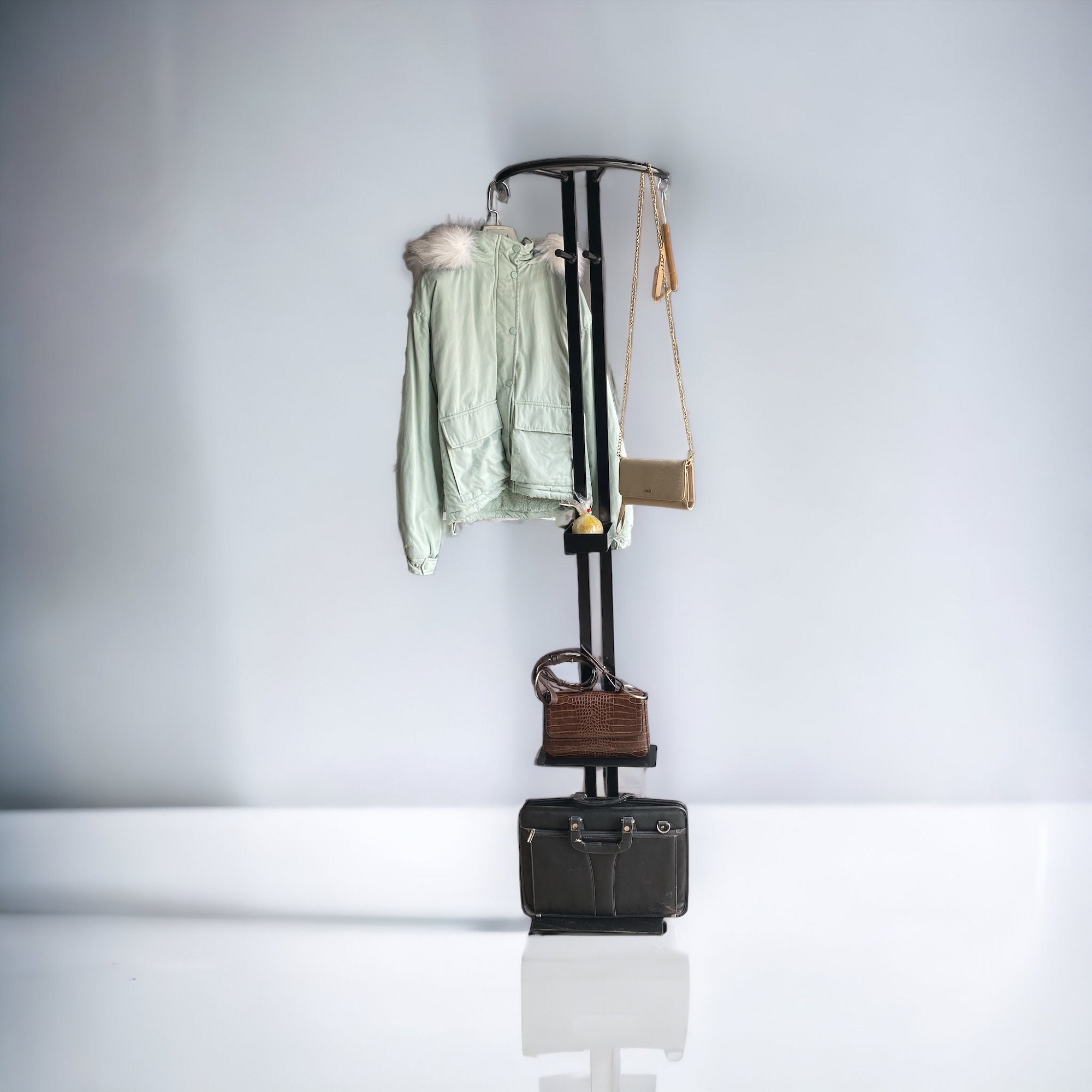 Modern Coat Rack for Jacket Coat Bag Wallet, Clothes Hanger, Standing ...