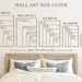 Wall Art Size Guide, Bedroom Frame Chart, Poster Display Mockup, Canvas ...