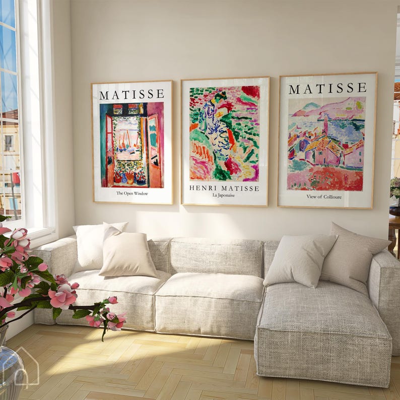 Matisse Prints Set of 3: the Open Window, La Japonaise (digital ...
