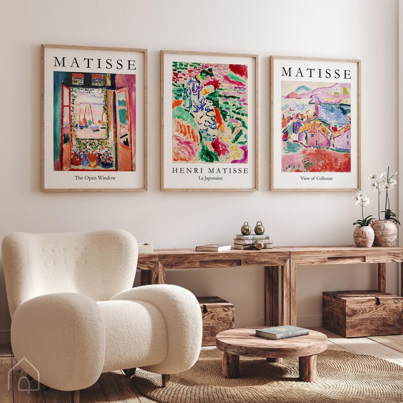 Matisse Prints Set of 3: the Open Window, La Japonaise (digital ...