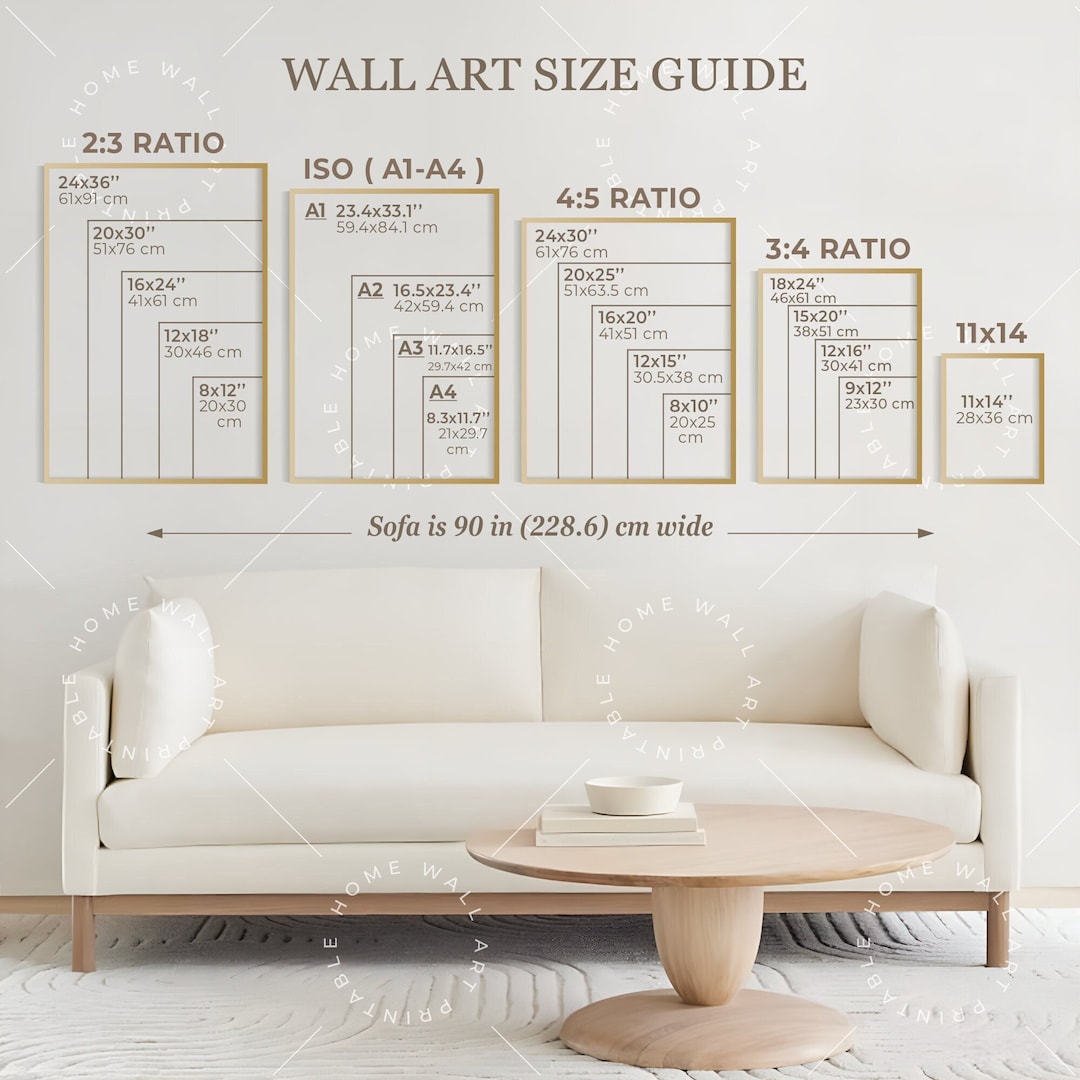 Wall Art Size Guide, Frame Sizes Guide, Poster Size Guide, Print Size ...