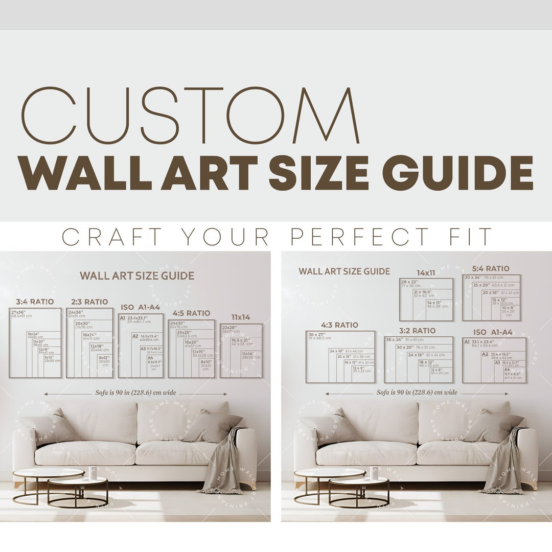 Custom Wall Art Size Guide Wall Art Size Guide Custom Frame - Etsy UK