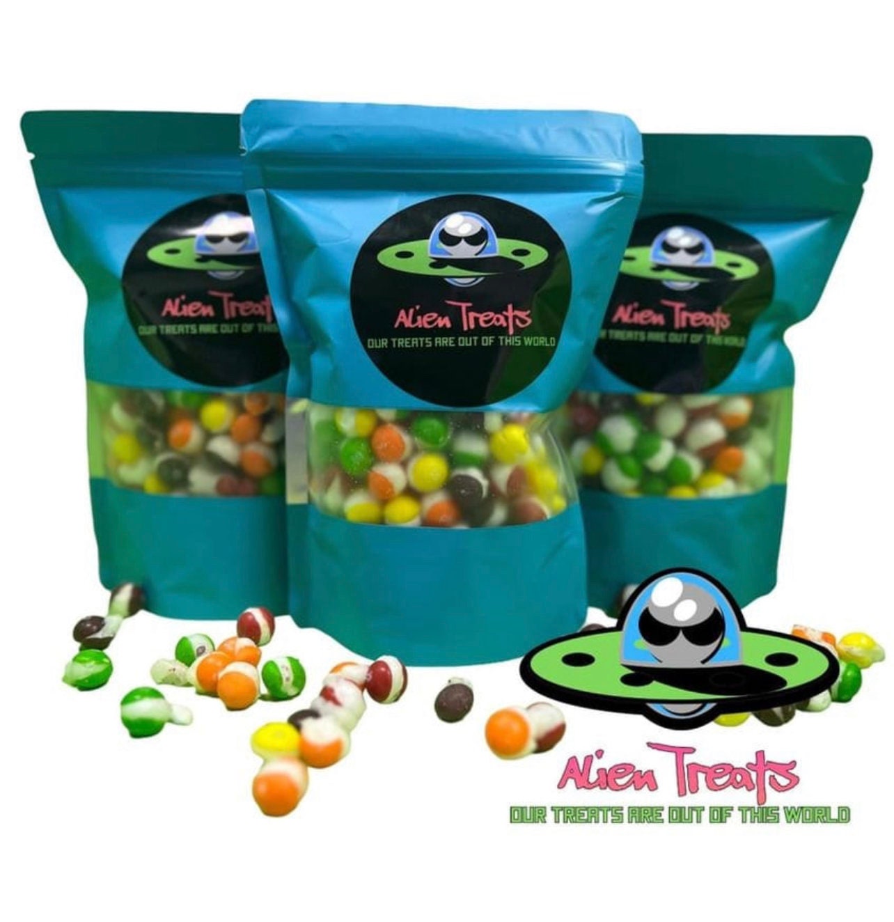 8 Oz L Rainbow Crunchy Alien Balls L Space Candy - Etsy