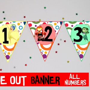 Inside Out Banner Inside Out Birthday Banner Inside Out Alphabet Banner ...