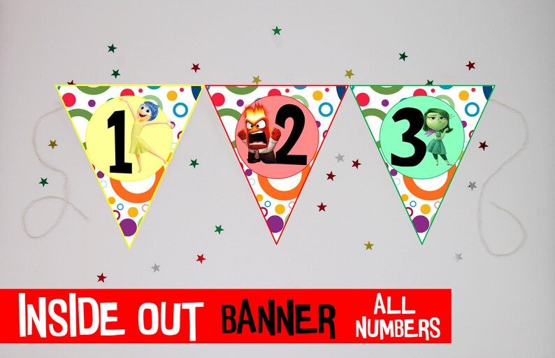 Inside Out Banner Inside Out Birthday Banner Inside Out - Etsy