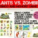 30 Card Plants Vs Zombies Bingo & Memory Game Plants Vs - Etsy