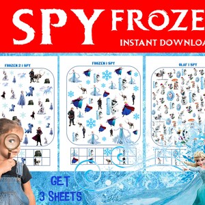 I Spy Frozen Game Frozen I Spy Counting Activity Frozen Look and Find ...