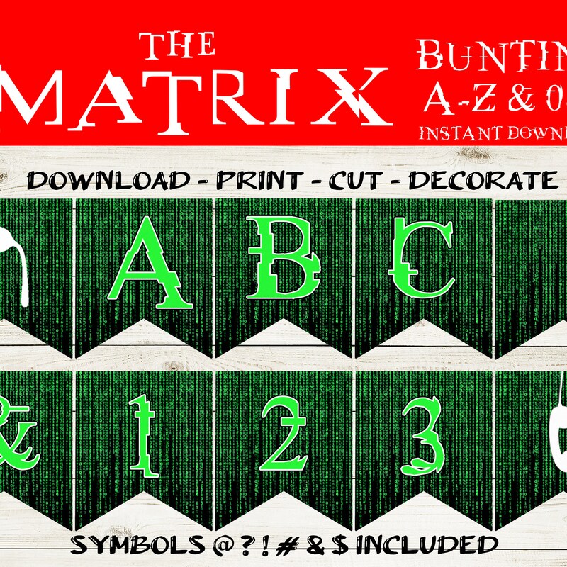 Matrix Alphabet - Etsy