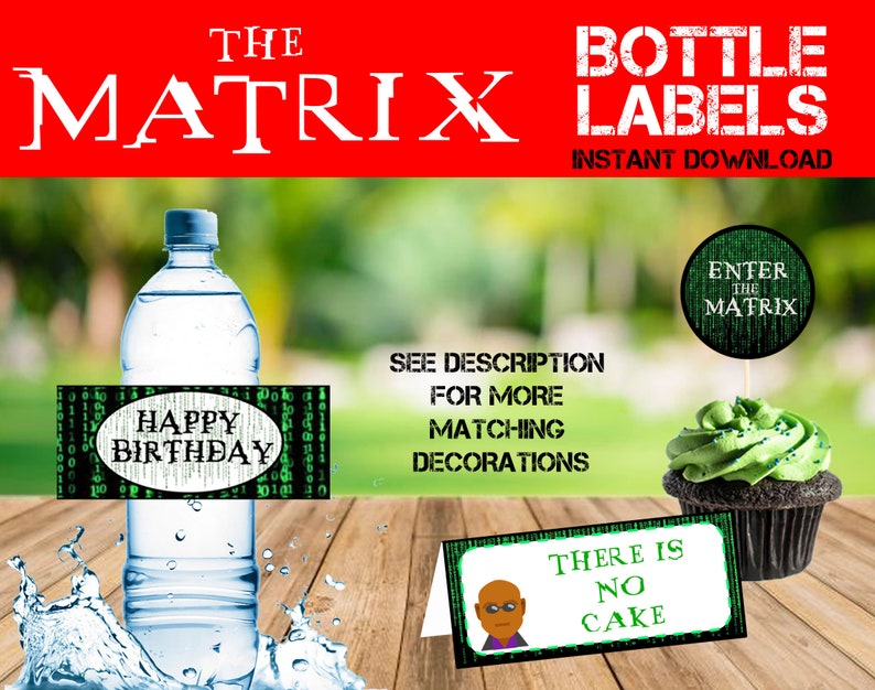 5 Matrix Printable Decorations Matrix Party Supplies - Etsy