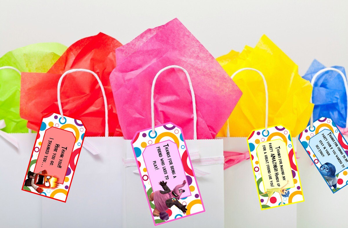 Inside Out Thank You Tags Inside Out Favor Tags Inside Out Party Thank ...