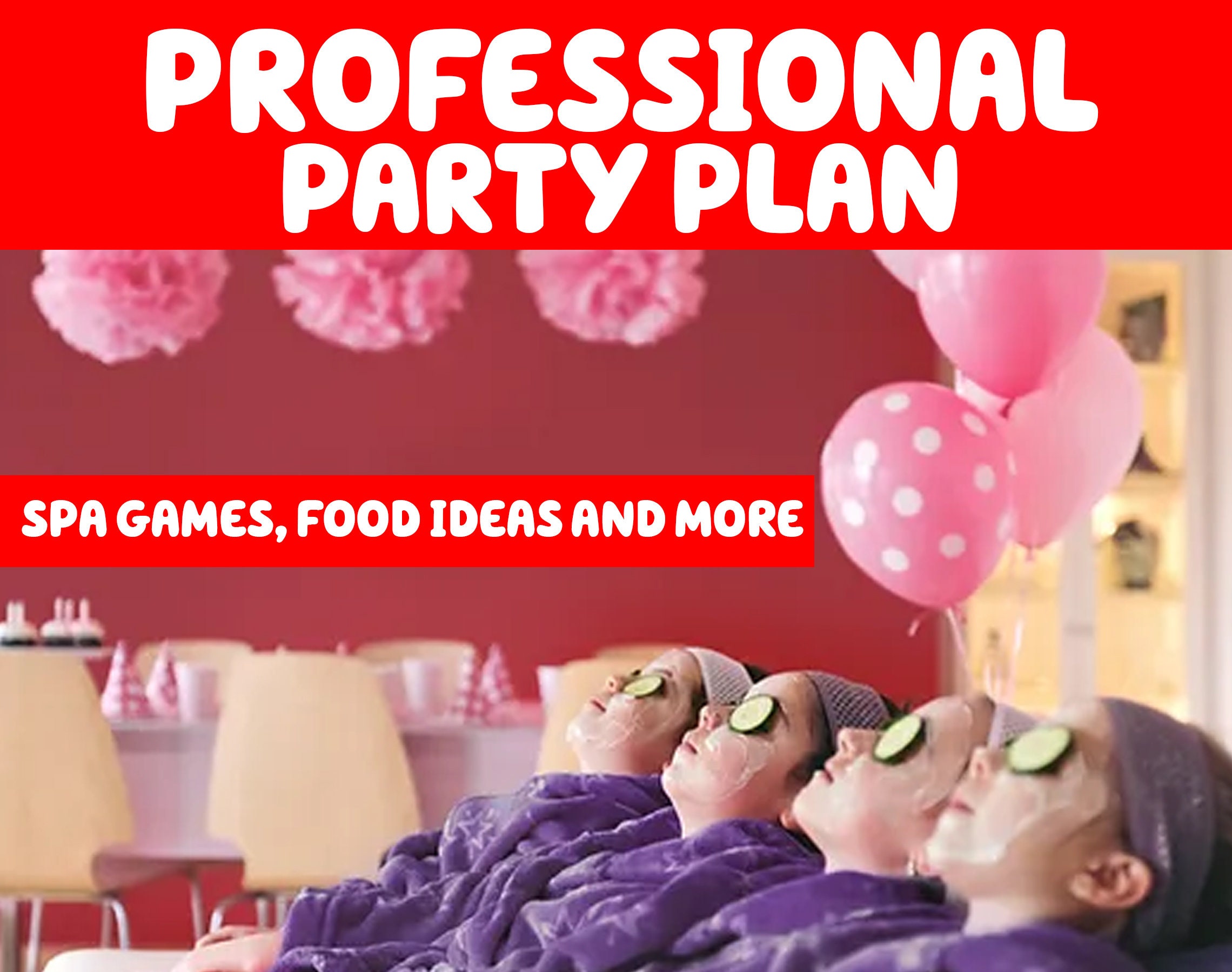 SPA Theme Party Plan SPA Party Games Spa Activities SPA - Etsy UK