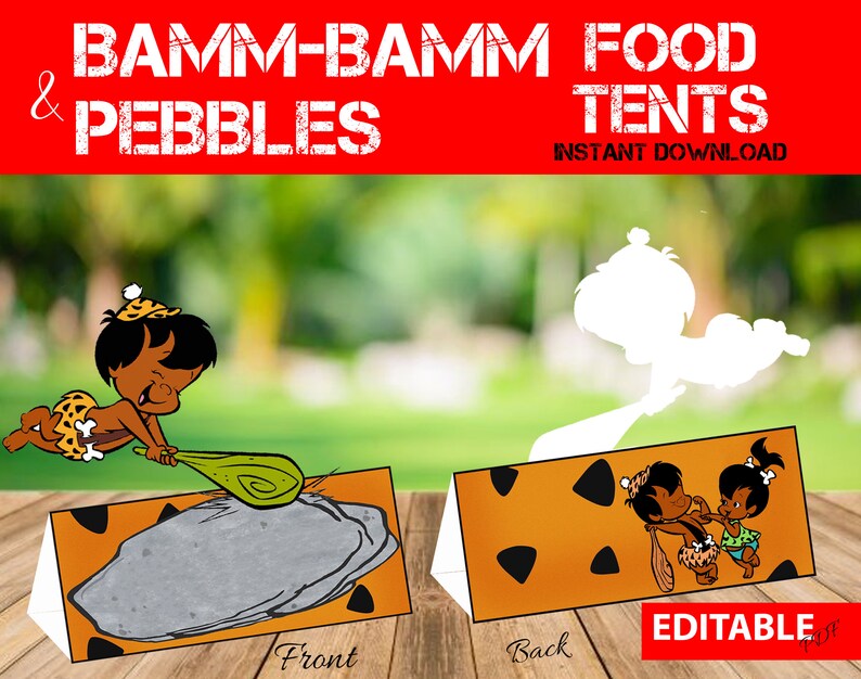 African American Pebbles Bam Bam Party Supplies Flinstones - Etsy African American Pebbles Bam Bam Party Supplies Flinstones - Etsy