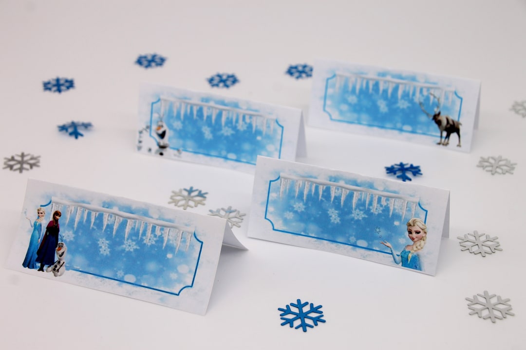 Frozen Food Tents, Food Labels, Frozen Place Cards, Printable, Instant ...