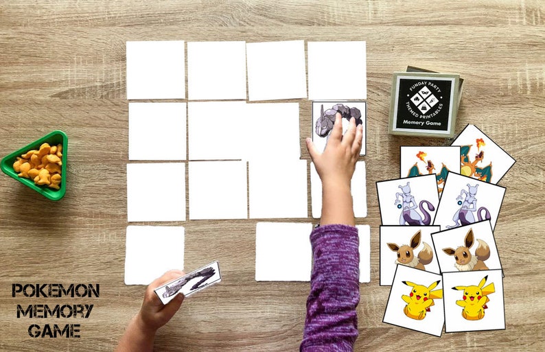 Pokemon Memory Game Pokemon Matching Pair Game Printable - Etsy
