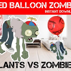Balloon Zombie Plants Vs Zombies - Etsy