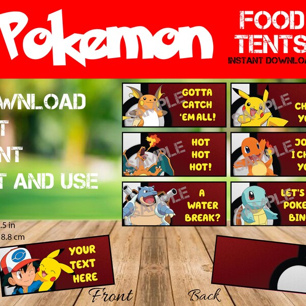 Pikachu Place Cards - Etsy