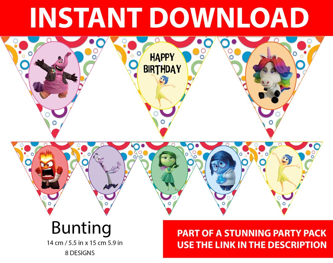 Inside Out Inspired Banner Inside Out Party Banner Inside Out Wall ...