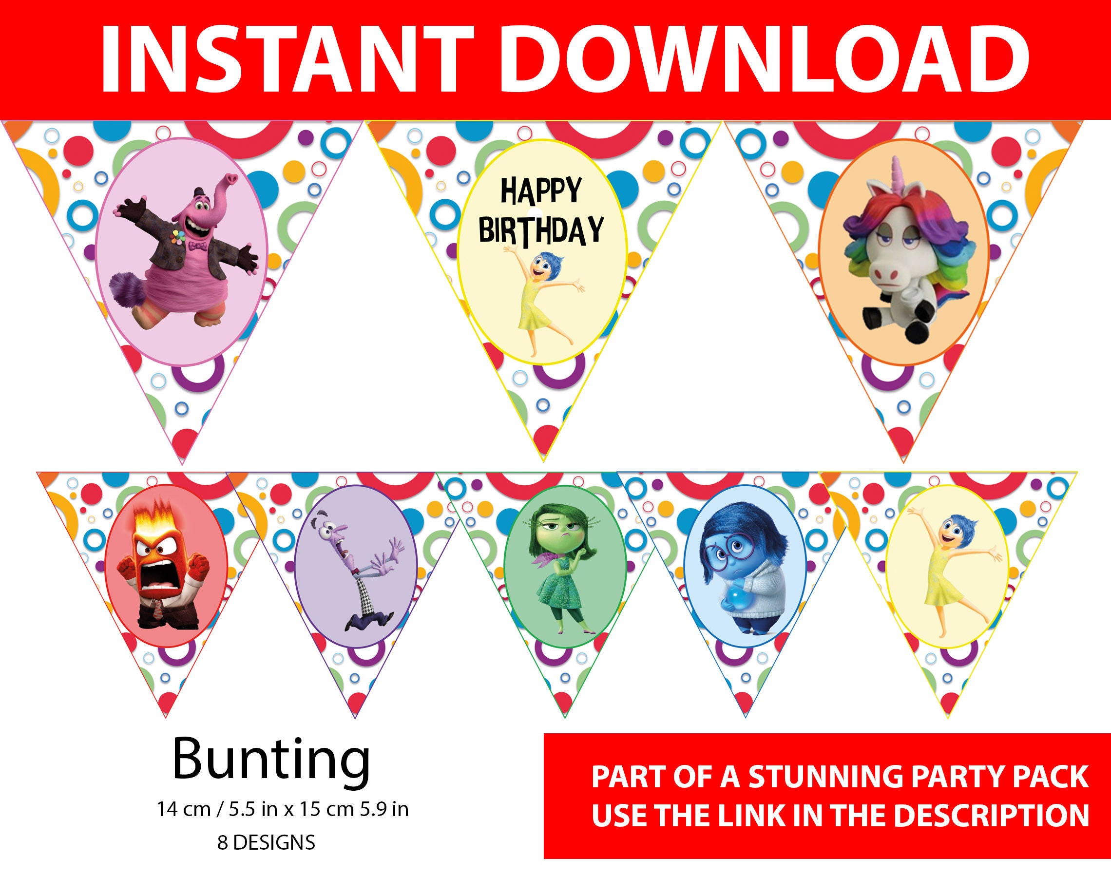 Inside Out Inspired Banner Inside Out Party Banner Inside Out Wall ...