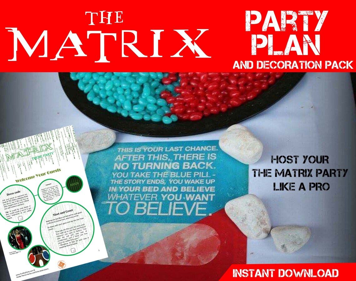 Matrix Party Plan Matrix Themed Games Matrix Party Food - Etsy UK