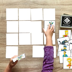 20 Card Simpsons Bingo & Memory Game the Simpsons Bingo 5x5 Printable ...