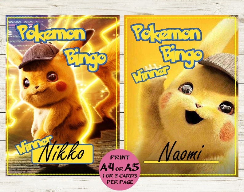 30 Card Pokemon Bingo & Memory Game Pokemon Bingo 5x5 - Etsy UK