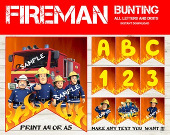 Fireman Sam Alphabet - Etsy