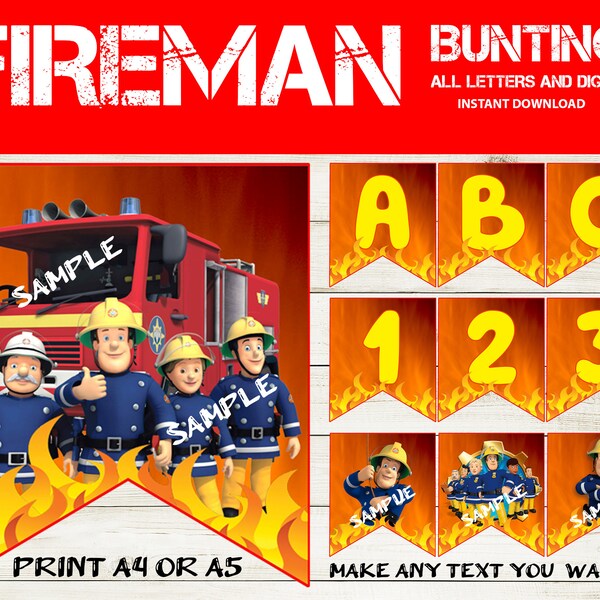 Firefighter Alphabet - Etsy