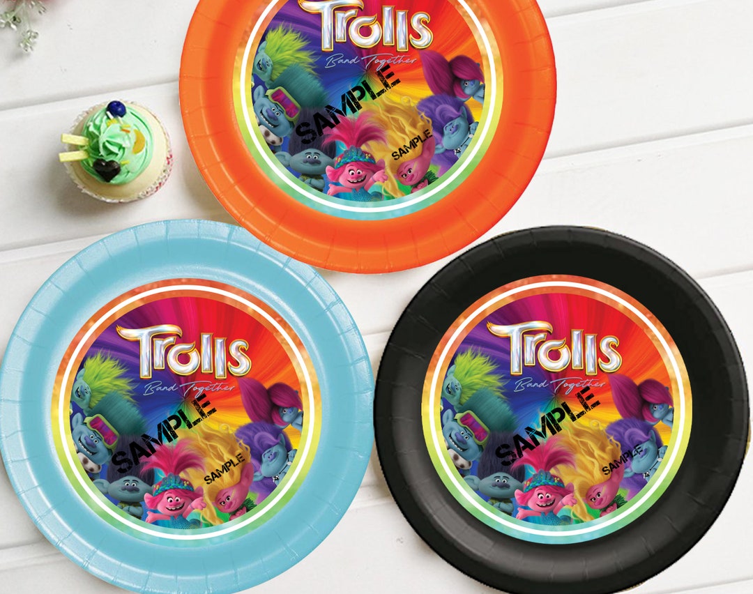 All Trolls Band Together Inspired Plate Inserts Printable Trolls Decor ...