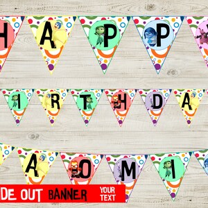 Inside Out Banner Inside Out Birthday Banner Inside Out Alphabet Banner ...