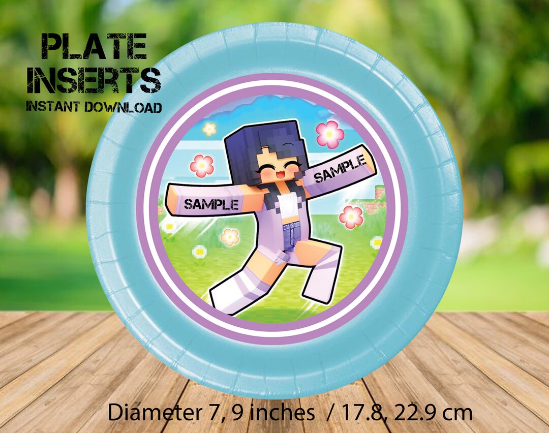 APHMAU Plate Inserts Printable APHMAU Birthday Table Decor Aphmau DIY ...