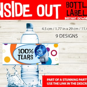 Inside Out Bottle Label Inside Out Birthday Drink Labels Inside Out ...