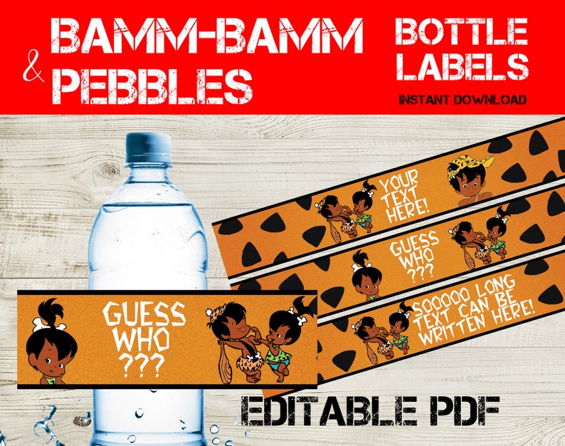 African American Pebbles Bam Bam Party Supplies Flinstones - Etsy African American Pebbles Bam Bam Party Supplies Flinstones - Etsy