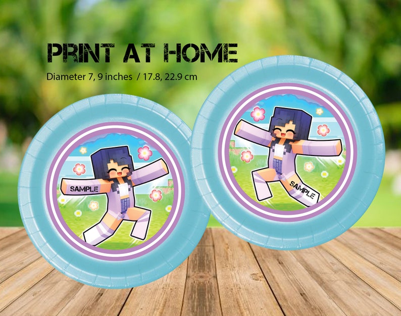 APHMAU Plate Inserts Printable APHMAU Birthday Table Decor Aphmau DIY ...