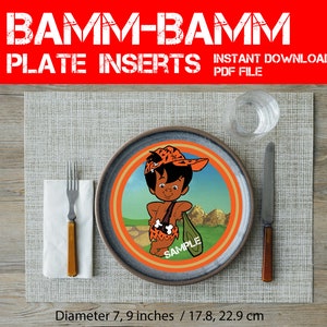 African American Bamm-bamm Plate Inserts Printable Bam Bam Baby Shower ...