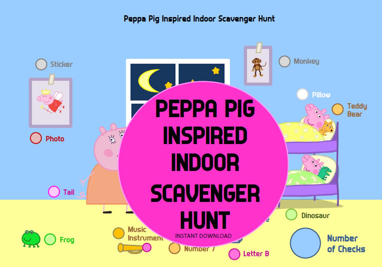 Peppa Pig Inspired Scavenger Hunts Set of 3 Peppa Pig Inspired ...