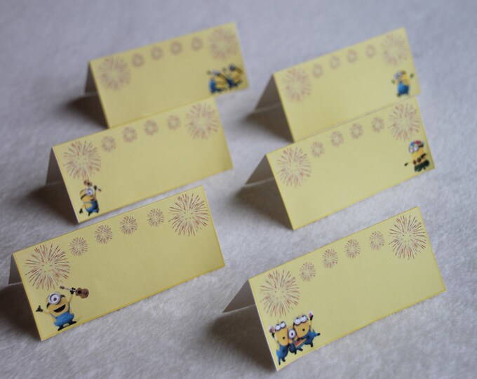 Despicable Me Minions Birthday Party Food Tent Cards Food - Etsy