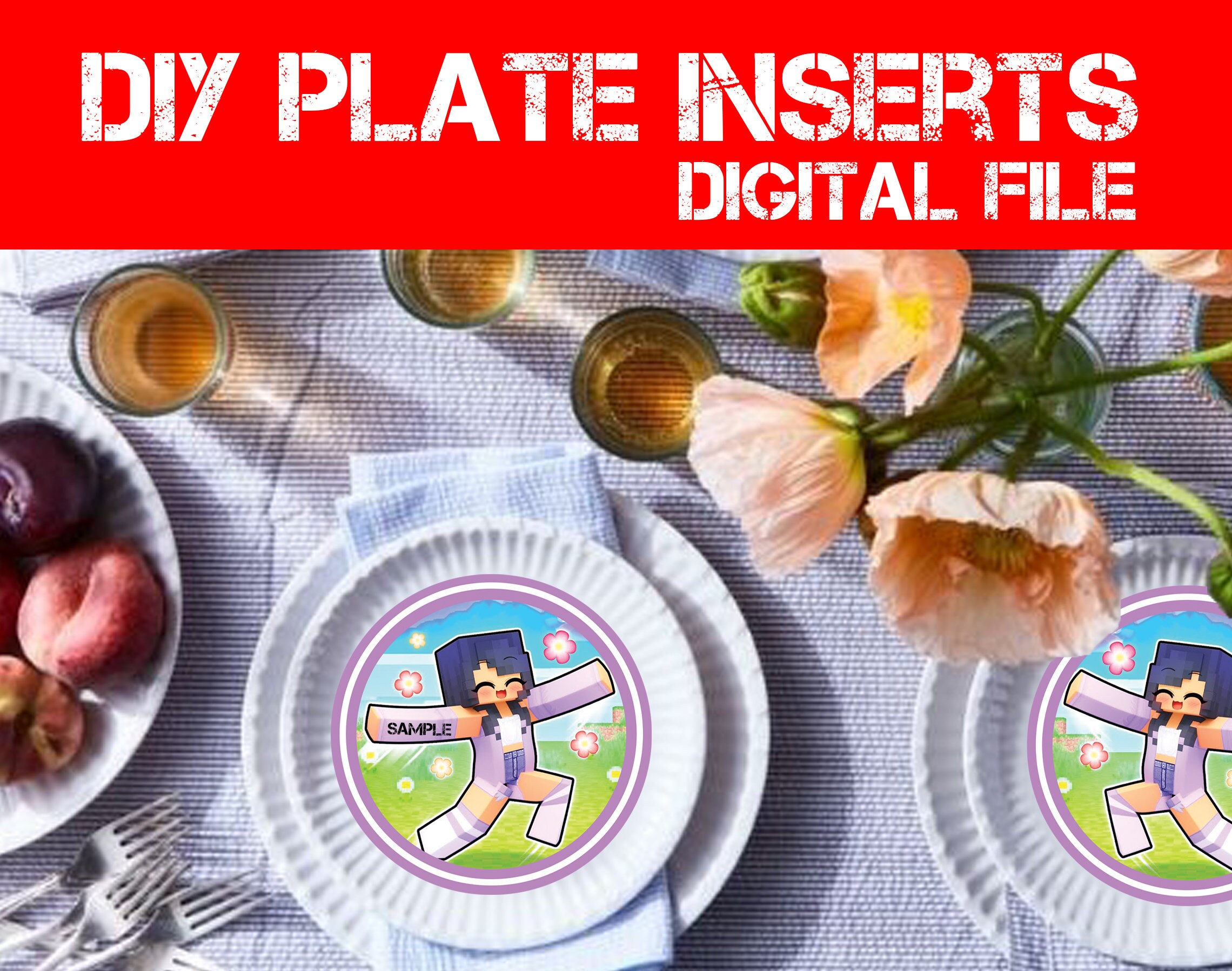 APHMAU Plate Inserts Printable APHMAU Birthday Table Decor - Etsy Australia