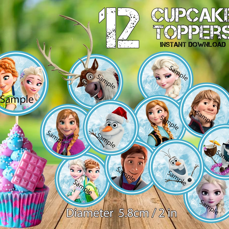 Frozen Cupcake Toppers - Etsy