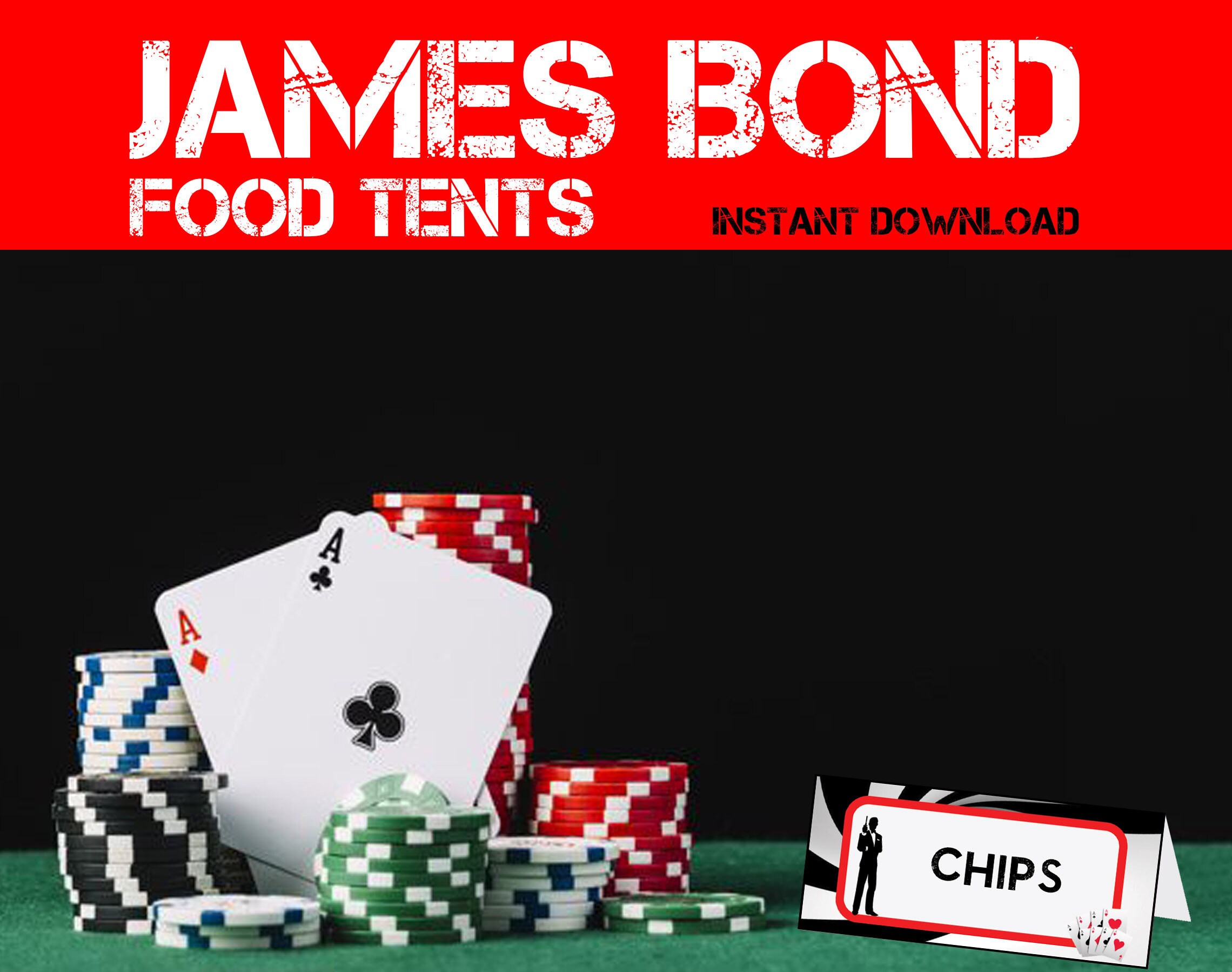Editable James Bond Food Tents James Bond Food Labels Spy - Etsy