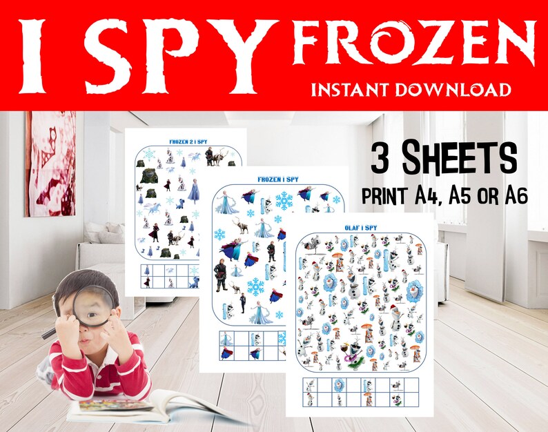 I Spy Frozen Game Frozen I Spy Counting Activity Frozen Look and Find ...