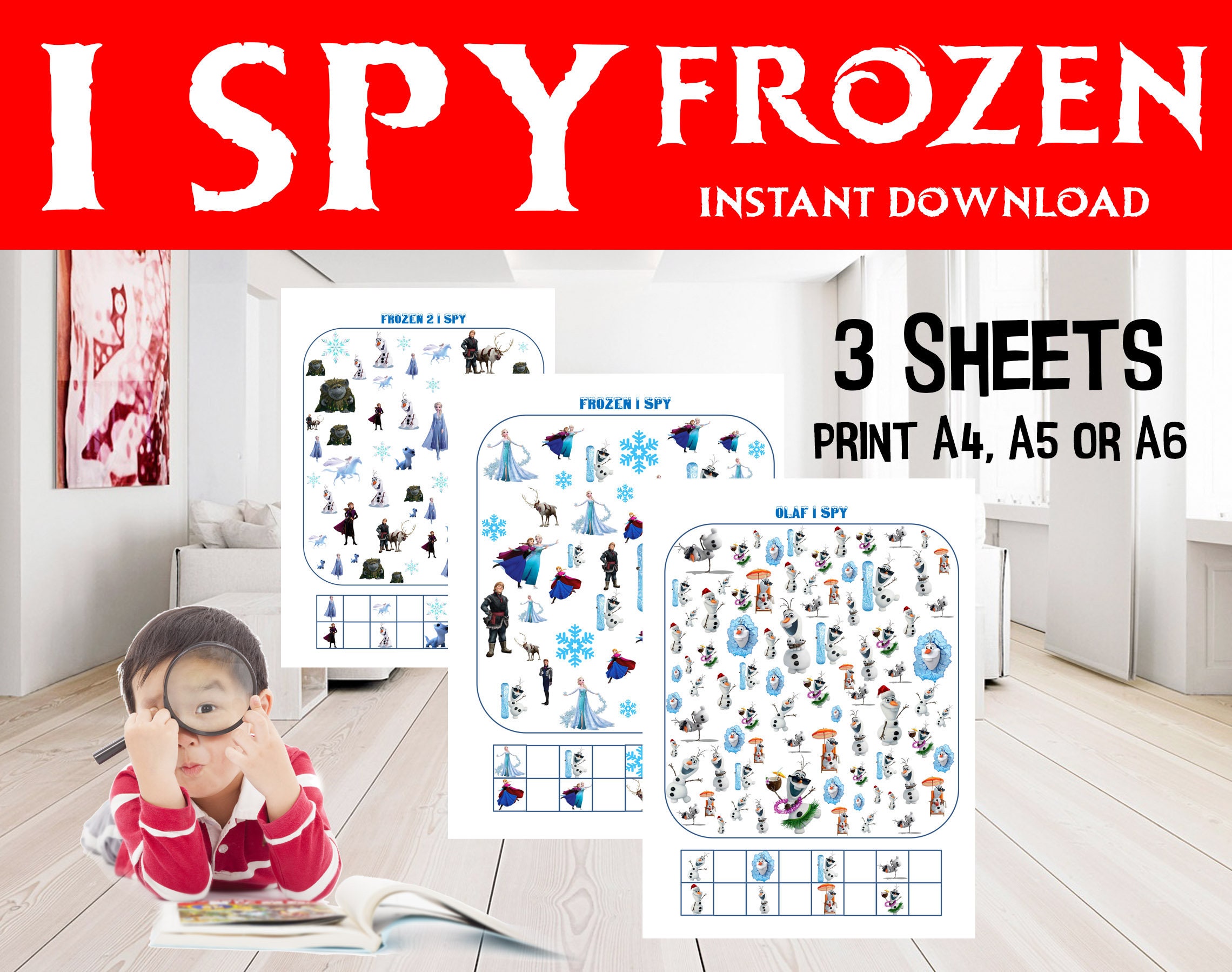 I Spy Frozen Game Frozen I Spy Counting Activity Frozen Look and Find ...