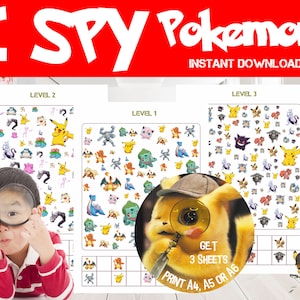 Pokemon I Spy Game Pokemon Look & Find Game Printable Pokemon Game ...