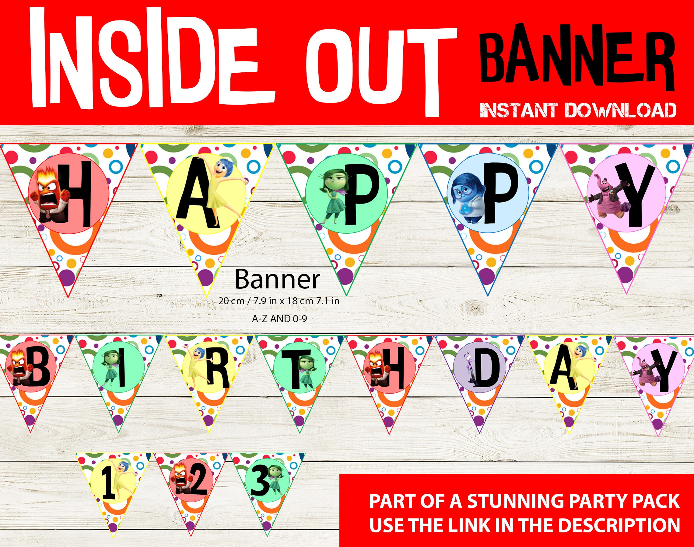 Inside Out Banner Inside Out Birthday Banner Inside Out - Etsy